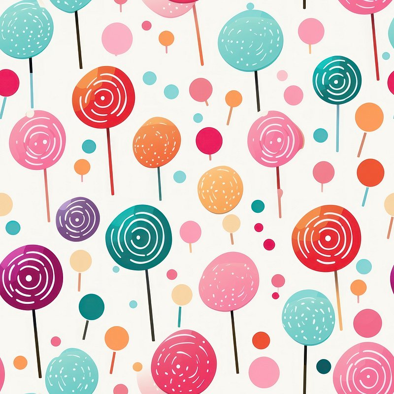 Lollipop pattern confectionery backgrounds. AI | Premium Photo ...