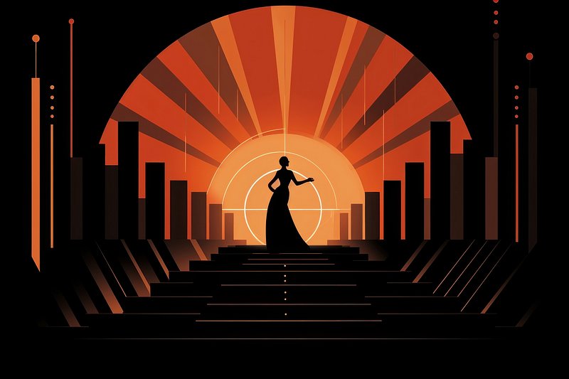 Theatre silhouette art architecture. AI | Free Photo Illustration ...