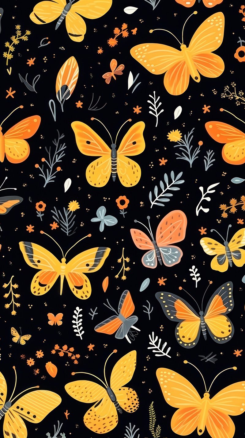 Butterfly pattern backgrounds creativity. | Free Photo Illustration ...