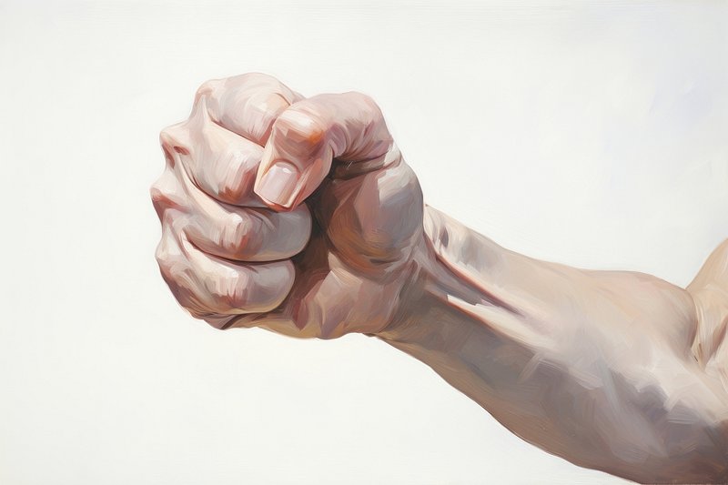 Fighting hand gesture finger strength | Free Photo Illustration - rawpixel
