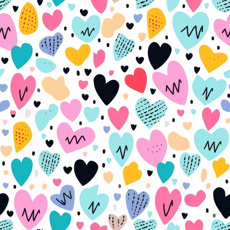 Heart pattern backgrounds creativity. AI | Free Photo Illustration ...