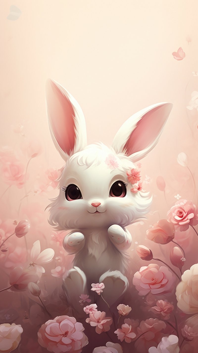 Cute wallpaper nature flower animal. | Premium Photo Illustration ...