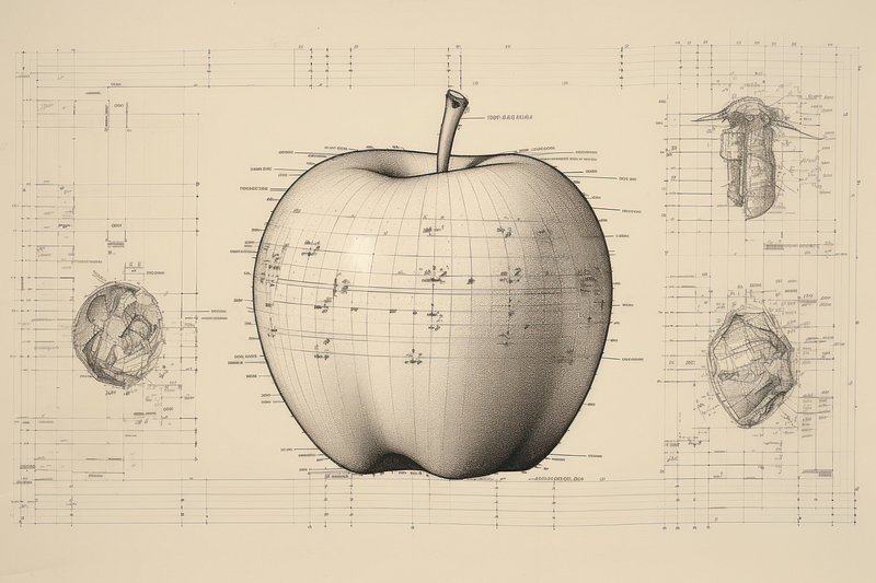 Apple diagram drawing produce. | Premium Photo Illustration - rawpixel
