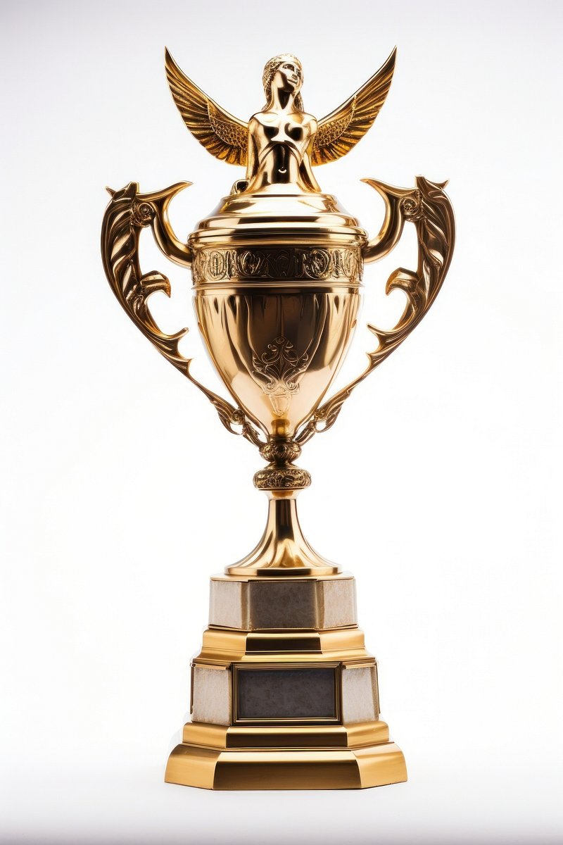 Trophy white background achievement decoration. | Premium Photo - rawpixel