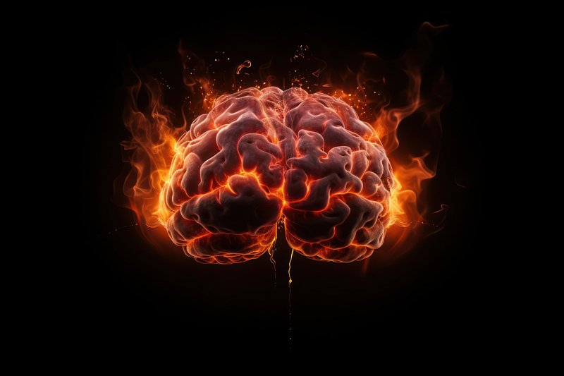 Brain fire burning brain. AI | Premium Photo - rawpixel