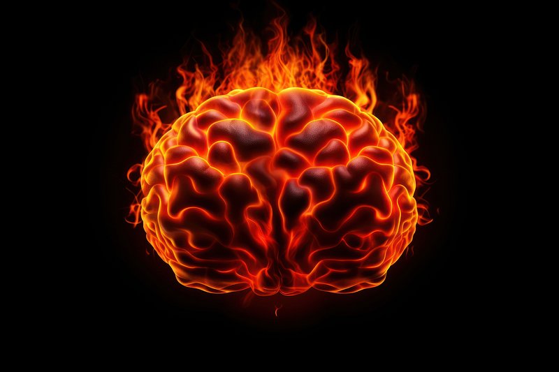 Brain fire burning brain. AI | Premium Photo - rawpixel