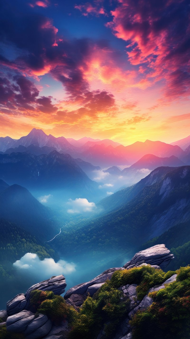 Beautiful Scenery mountain sunset cloud. | Free Photo - rawpixel
