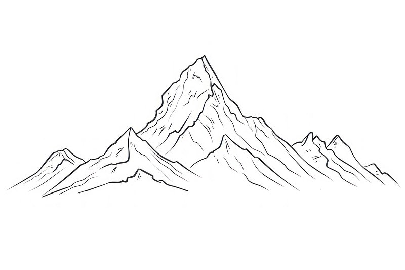 Mountain sketch outdoors drawing. | Premium Photo Illustration - rawpixel