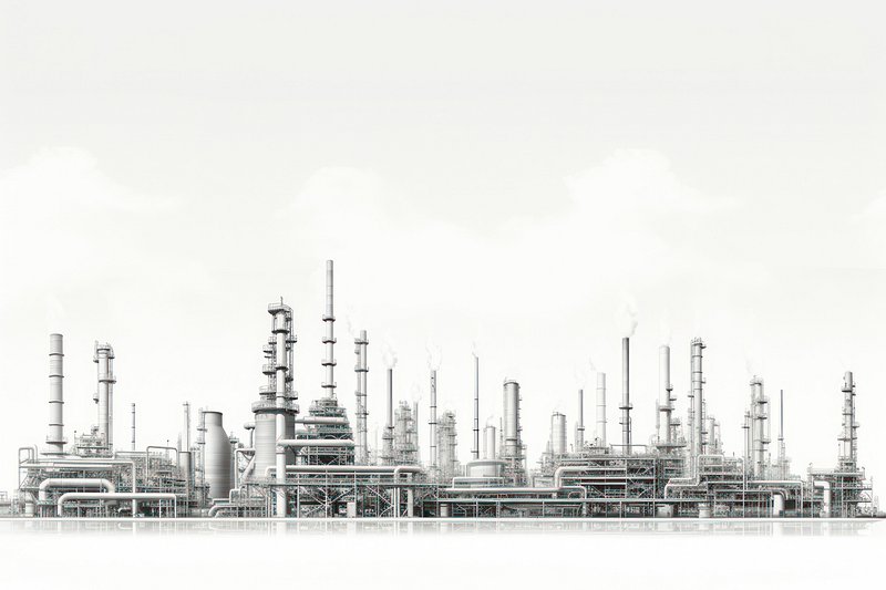 Oil refinery architecture factory transportation. | Free Photo - rawpixel