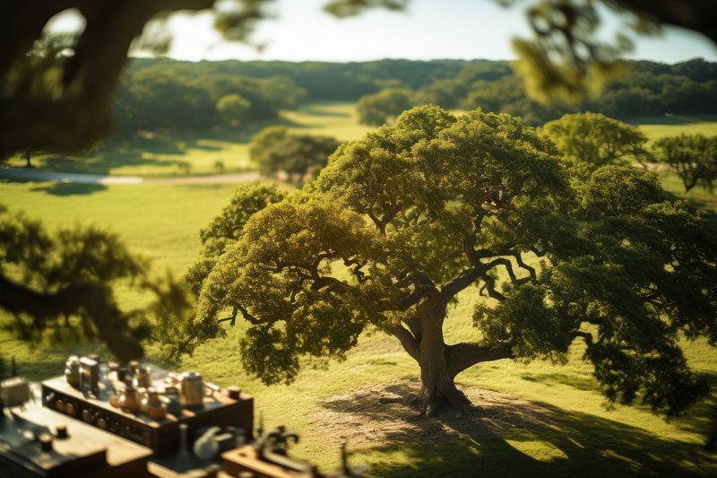 Oak trees landscape outdoors nature. | Premium Photo - rawpixel