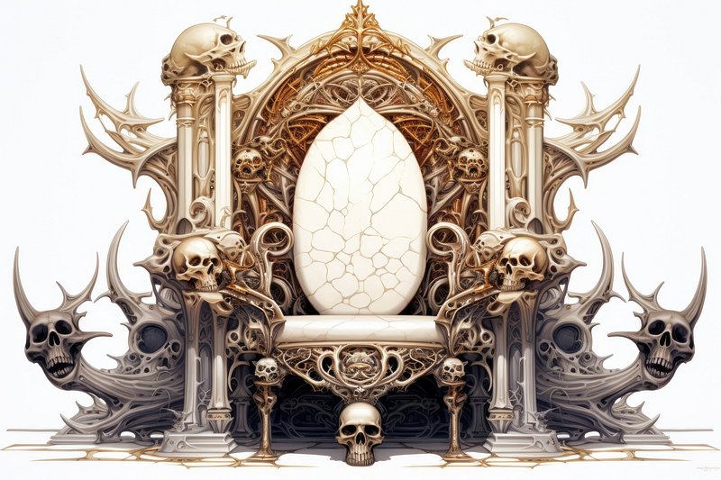 Bone throne architecture chandelier sculpture. | Premium Photo ...