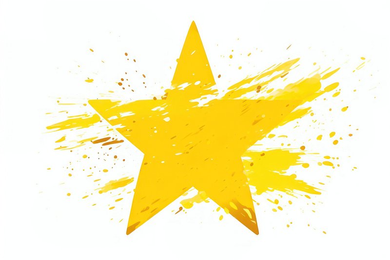 Yellow star symbol white background | Premium Photo Illustration - rawpixel