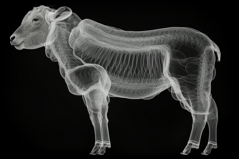 Sheep x-ray monochrome livestock. | Free Photo - rawpixel