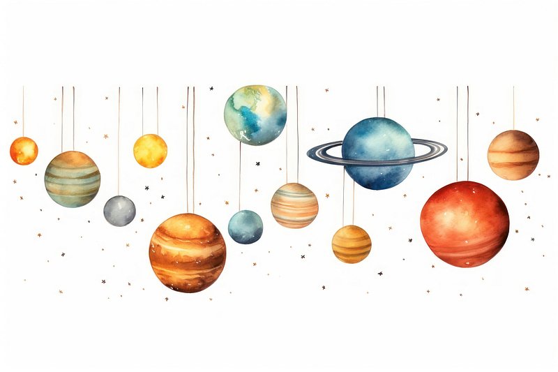 Solar system astronomy universe drawing | Premium Photo Illustration ...