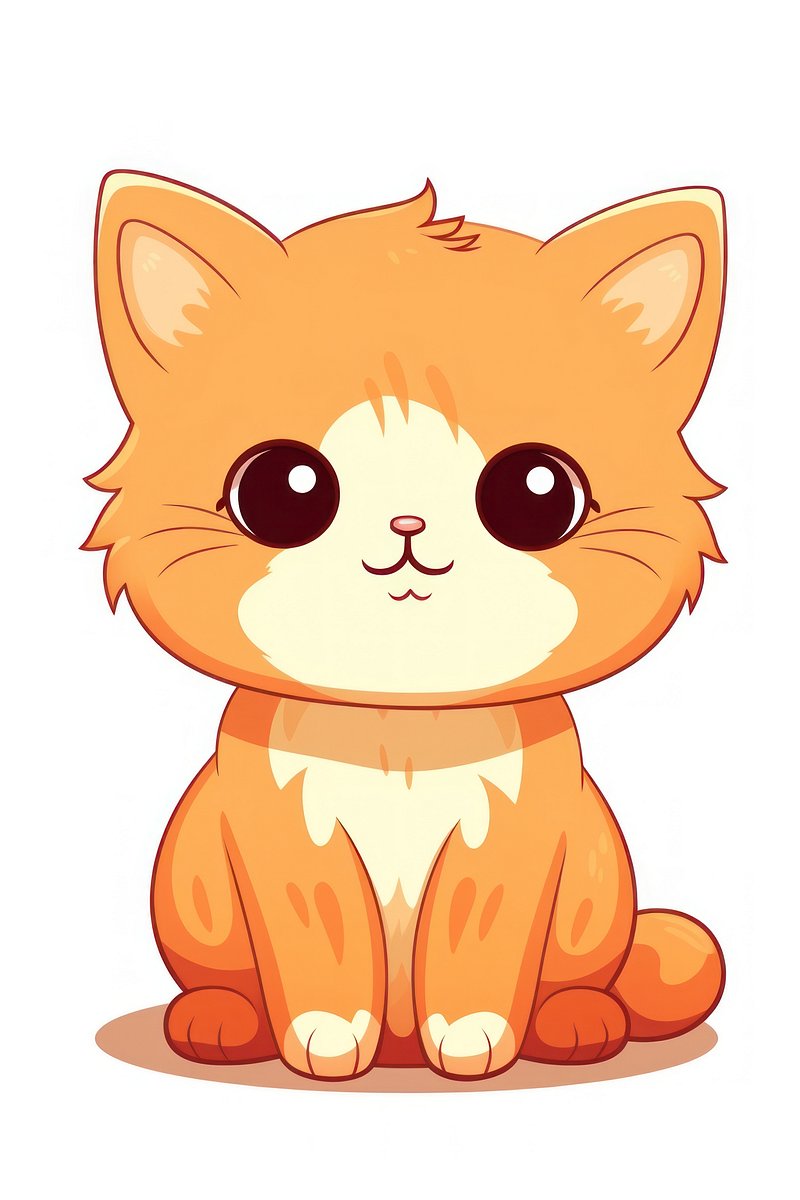 Orange cat cartoon mammal animal. | Premium Photo Illustration - rawpixel