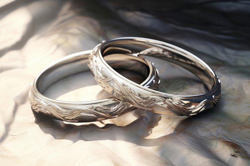 Two silver wedding rings jewelry | Free Photo Illustration - rawpixel