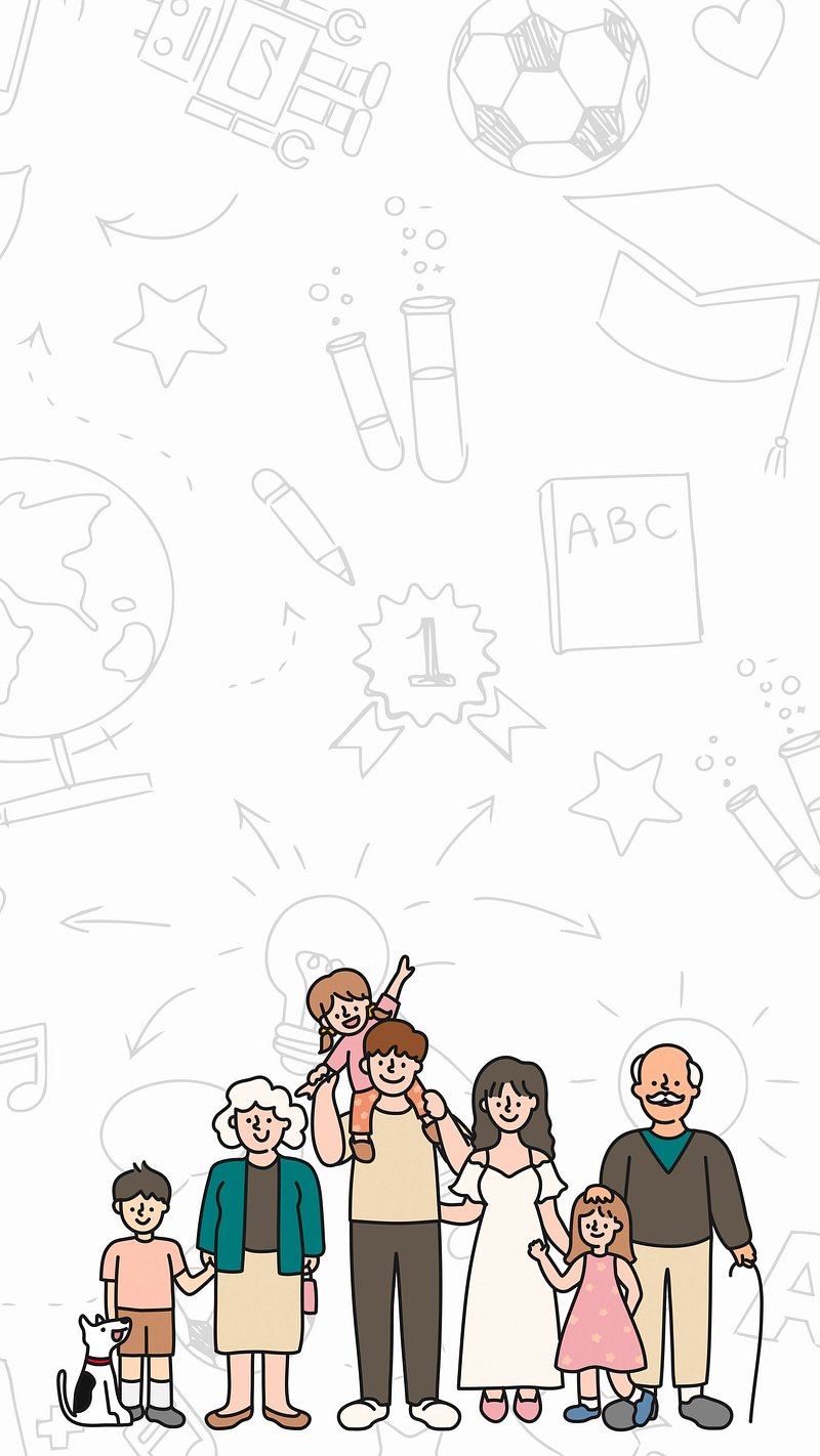 Cute family white iPhone wallpaper | Premium Photo Illustration - rawpixel