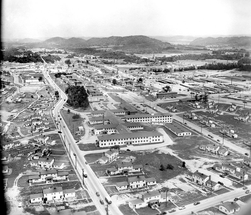 Aerial Oak Ridge Hospital 1945 | Free Photo - rawpixel