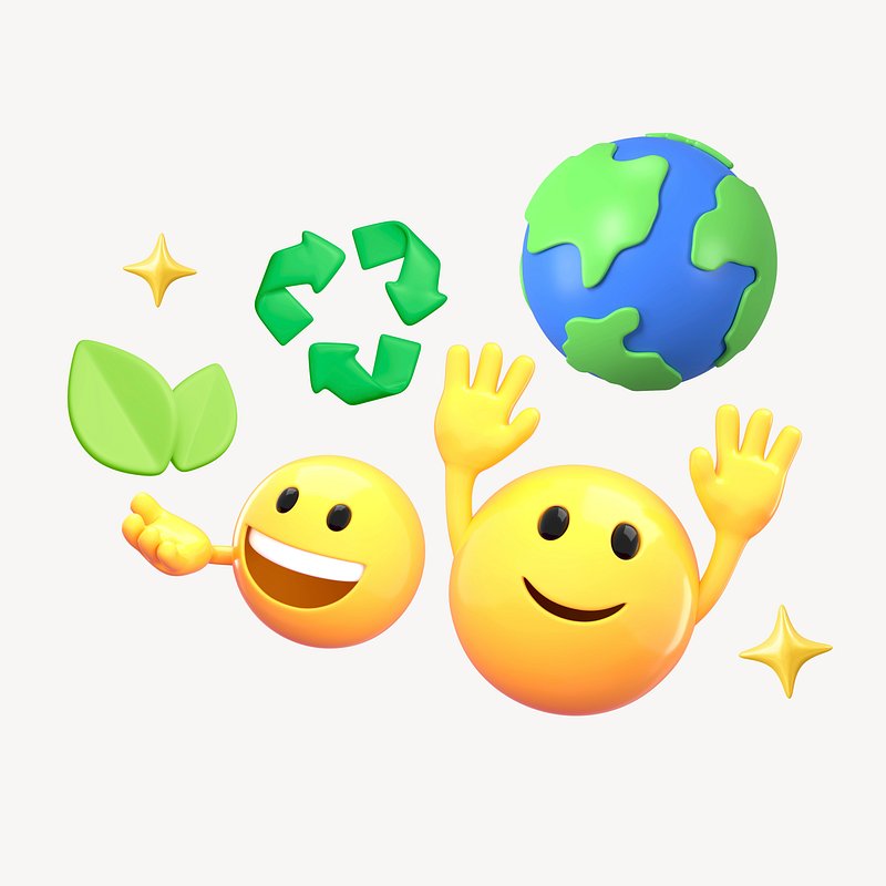 Eco-friendly emoji, 3D emoticon illustration | Premium Photo - rawpixel Eco-friendly emoji, 3D emoticon illustration | Premium Photo - rawpixel
