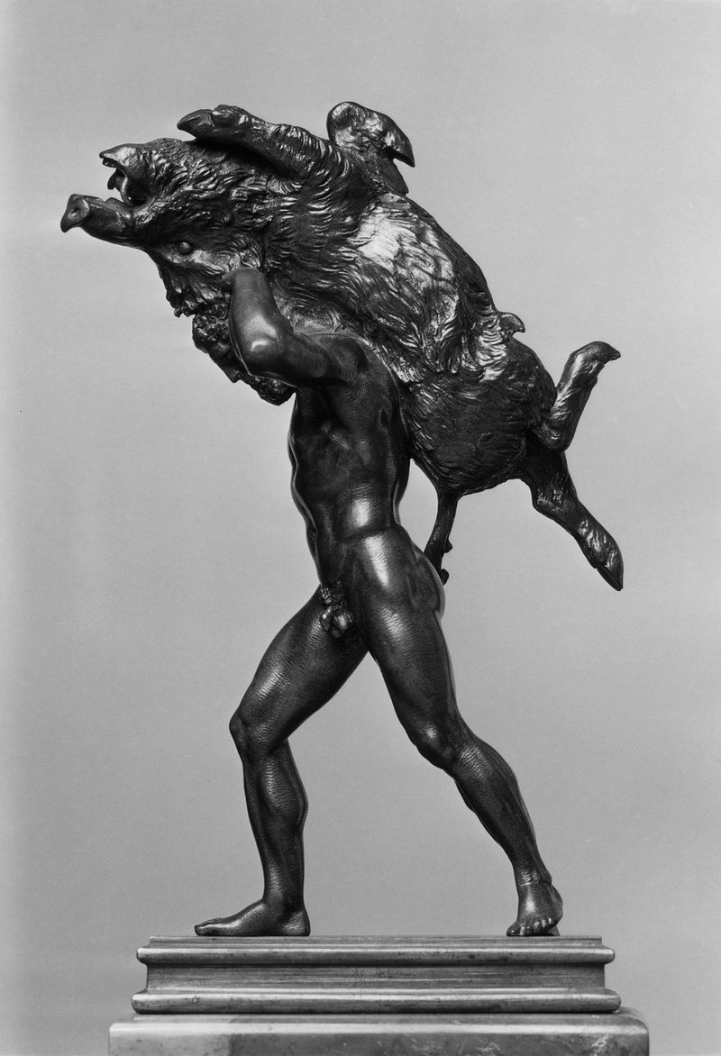 Hercules Carrying Erymanthian Boar (cast | Free Photo - rawpixel