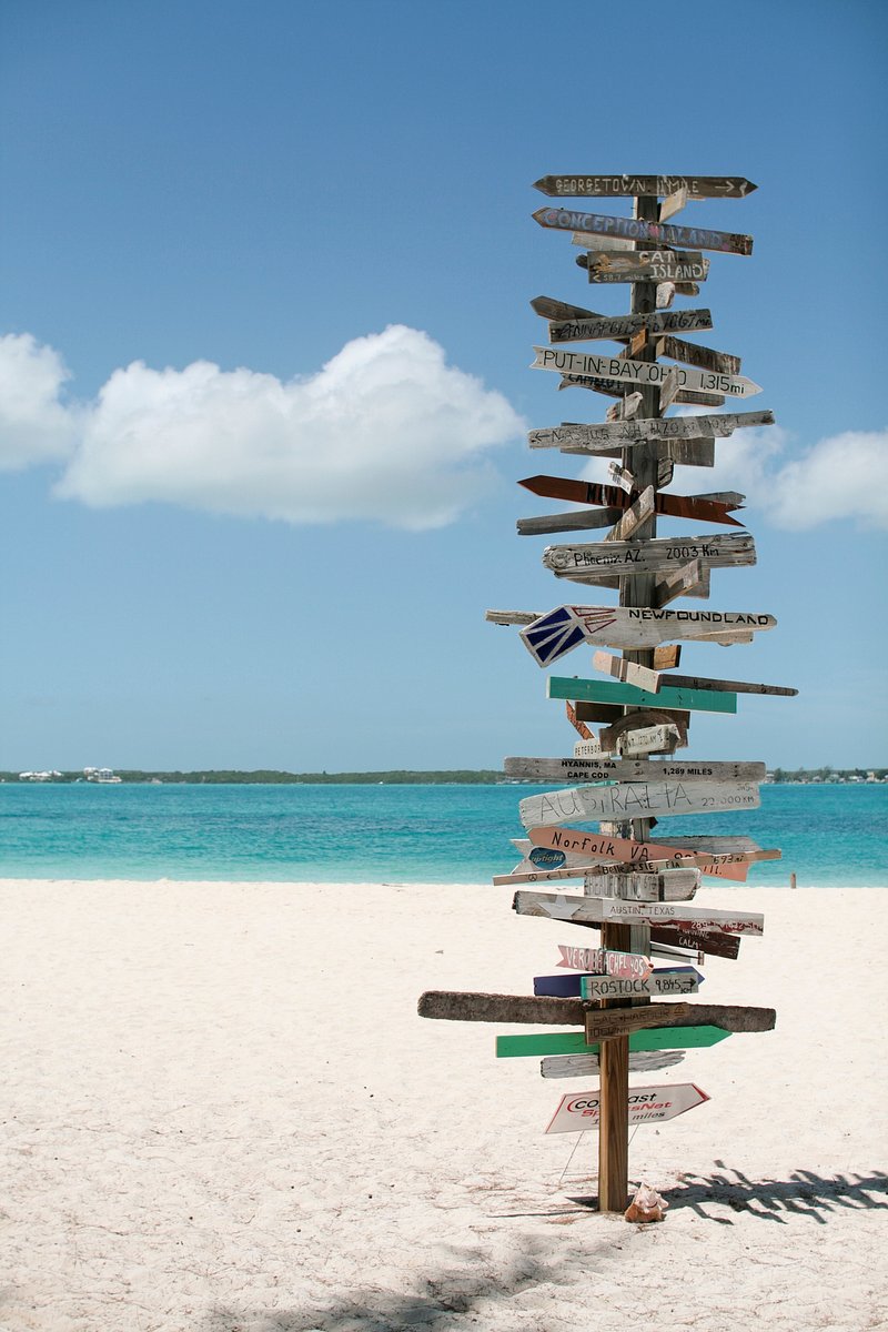 Directions stands beach. Free public | Free Photo - rawpixel
