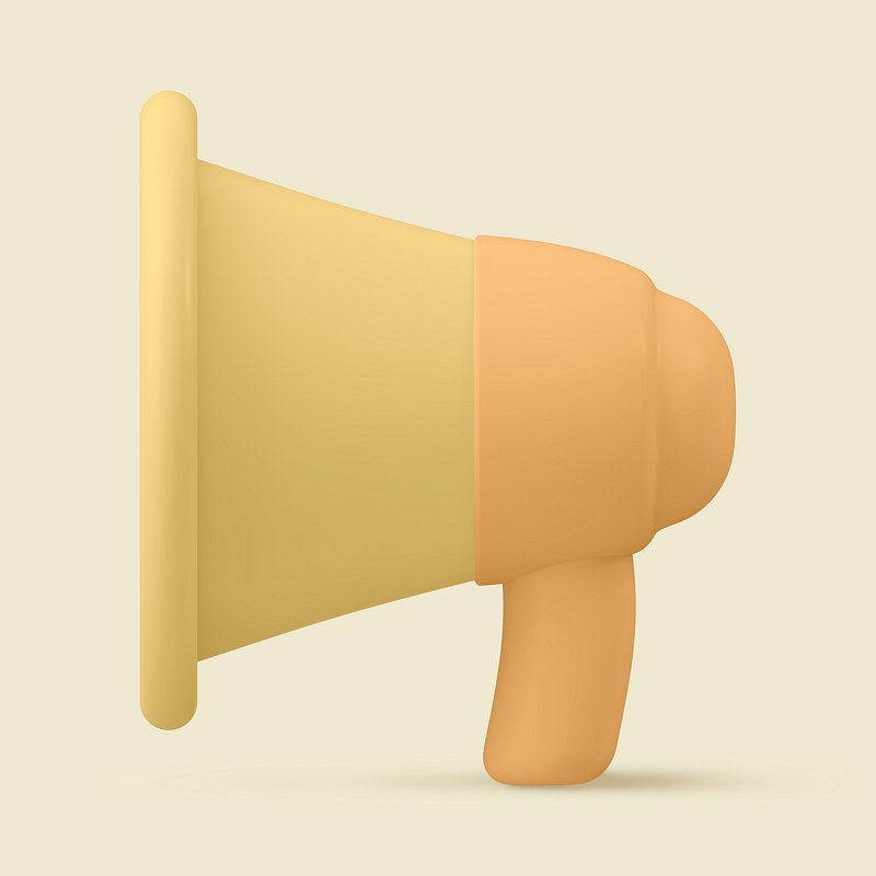 Pastel megaphone clipart, yellow 3D | Free Photo Illustration - rawpixel