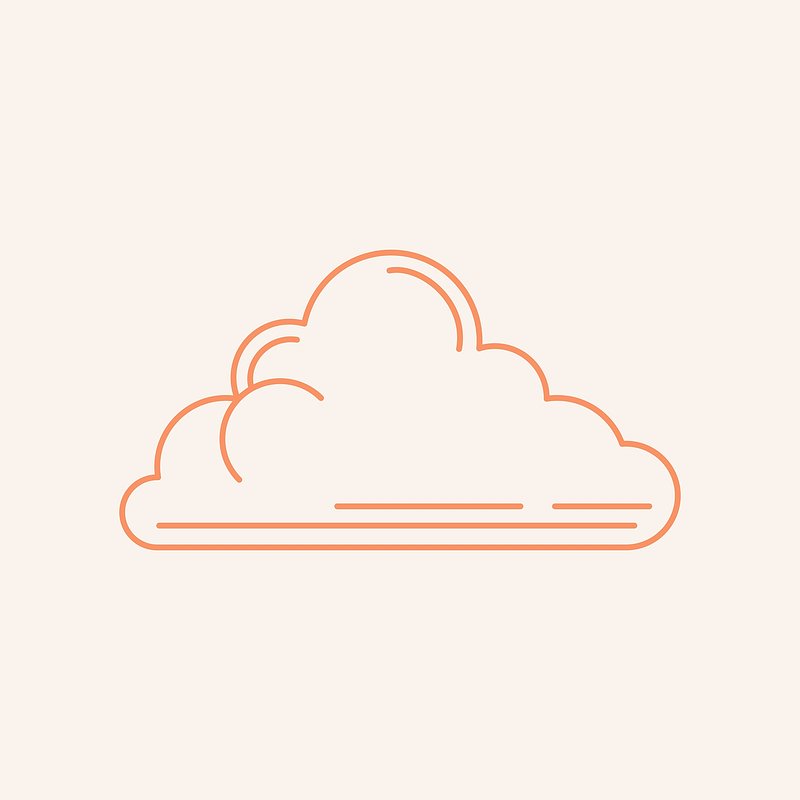 Abstract cloud sticker, celestial line | Premium Vector Illustration ...
