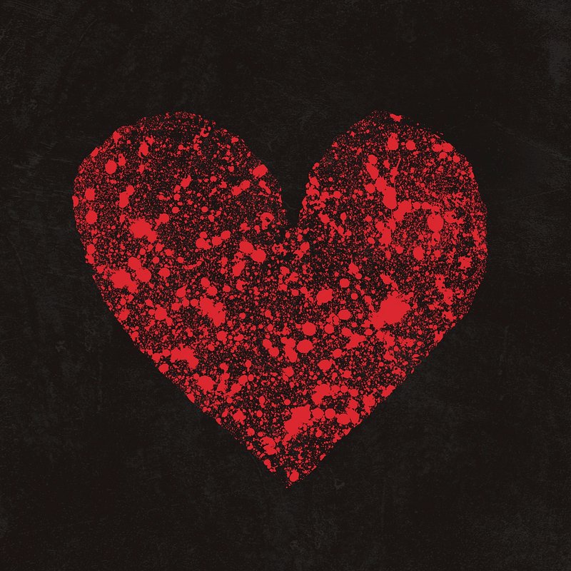 Distressed heart sticker, red design | Premium PSD - rawpixel