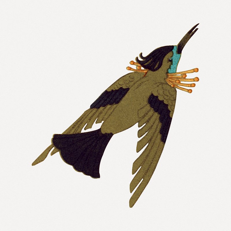 Brown bird sticker, vintage animal | Premium PSD - rawpixel