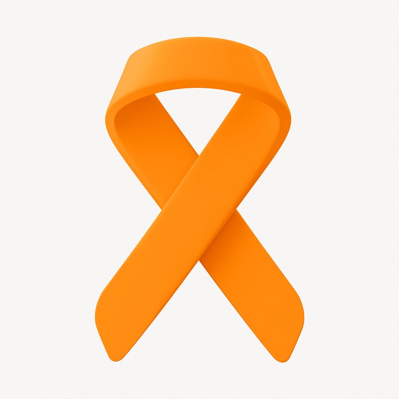 Orange Awareness Ribbon Clipart