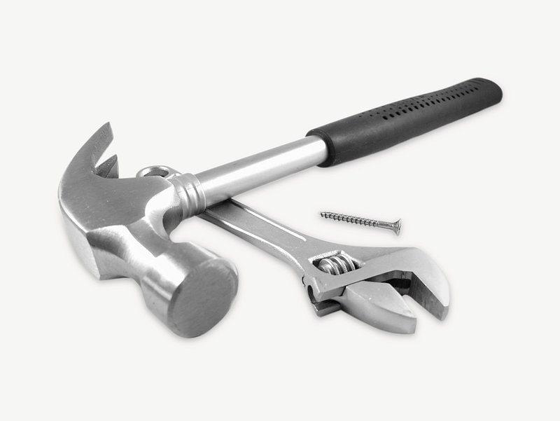 Hammer & wrench collage element | Free PSD - rawpixel Hammer & wrench collage element | Free PSD - rawpixel