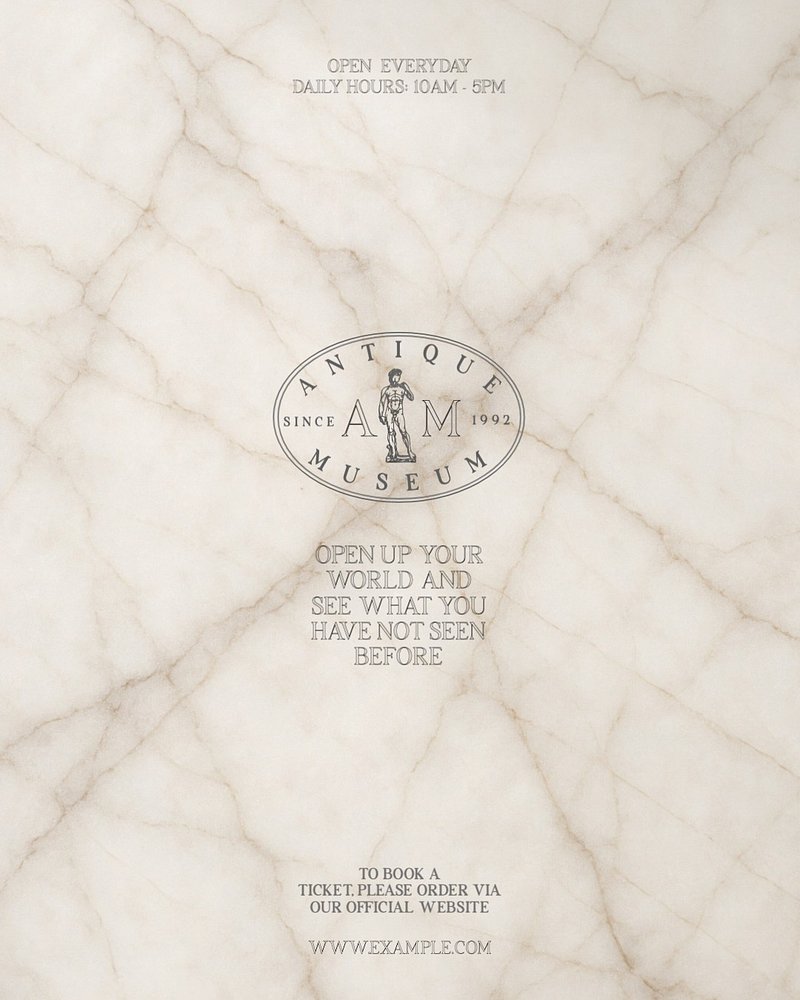 Elegant antique museum invitation template | Free Photo - rawpixel
