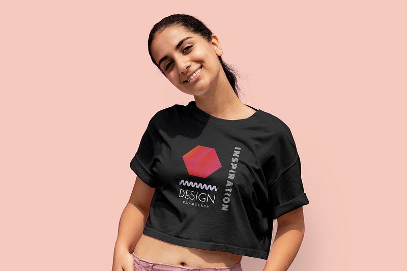 Women’s crop top mockup psd, | Premium PSD Mockup - rawpixel