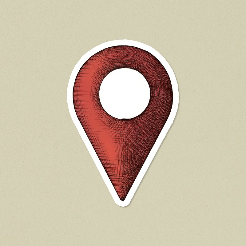 Psd geotag vintage clipart sticker | Premium PSD - rawpixel