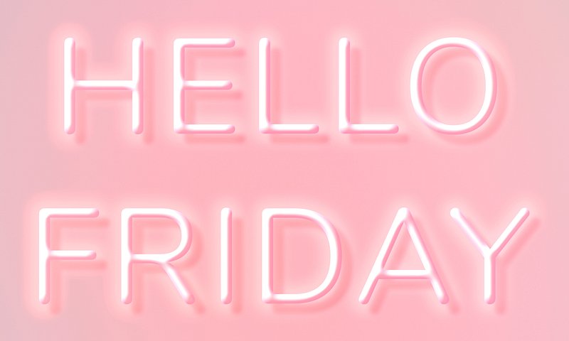 Glowing Hello Friday neon text | Free Photo - rawpixel