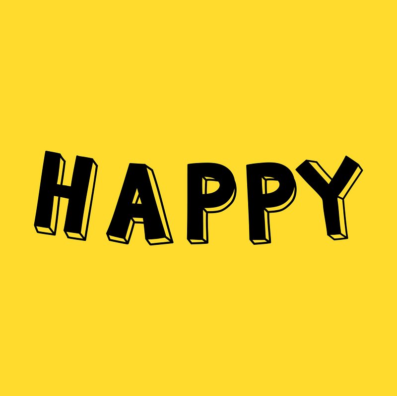 Happy vector word art typography | Free Vector - rawpixel