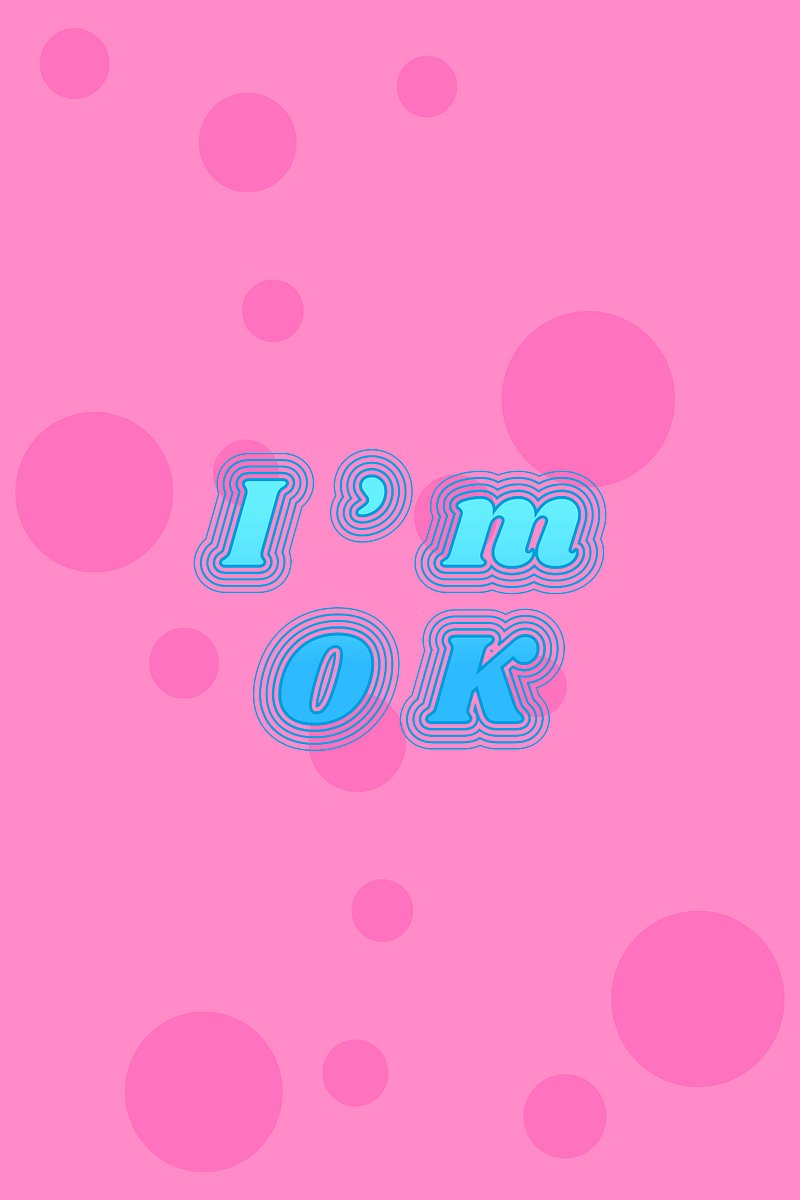 I'm ok funky psd typography | Free PSD - rawpixel