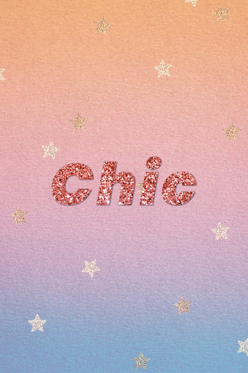 Glittery chic word typography font | Free Photo - rawpixel