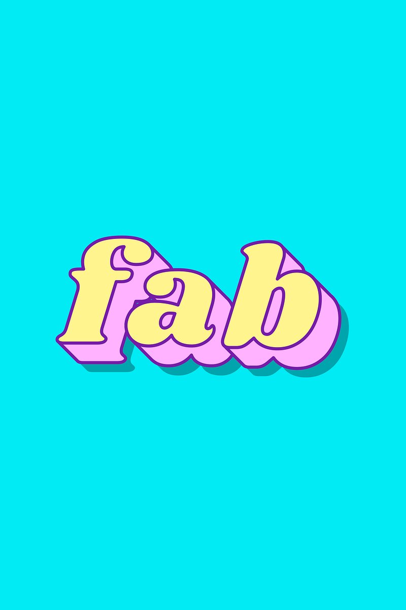Fab word retro typography vector | Free Vector - rawpixel