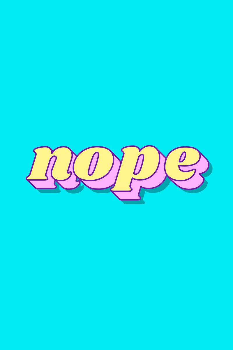 Nope word funky typography vector | Free Vector - rawpixel
