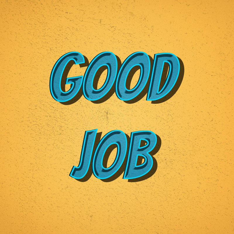 Good job word retro font | Free Photo - rawpixel