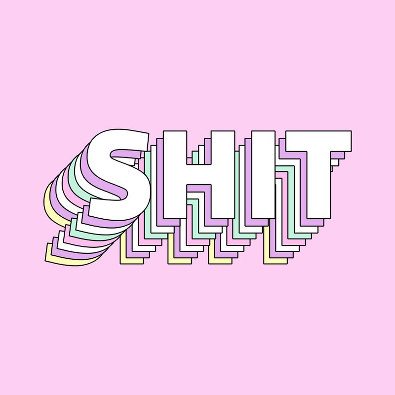 Shit layered message typography retro | Free Photo - rawpixel