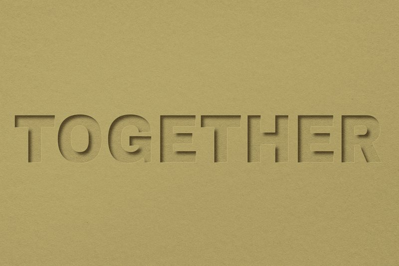 Together word bold paper cut | Free Photo - rawpixel