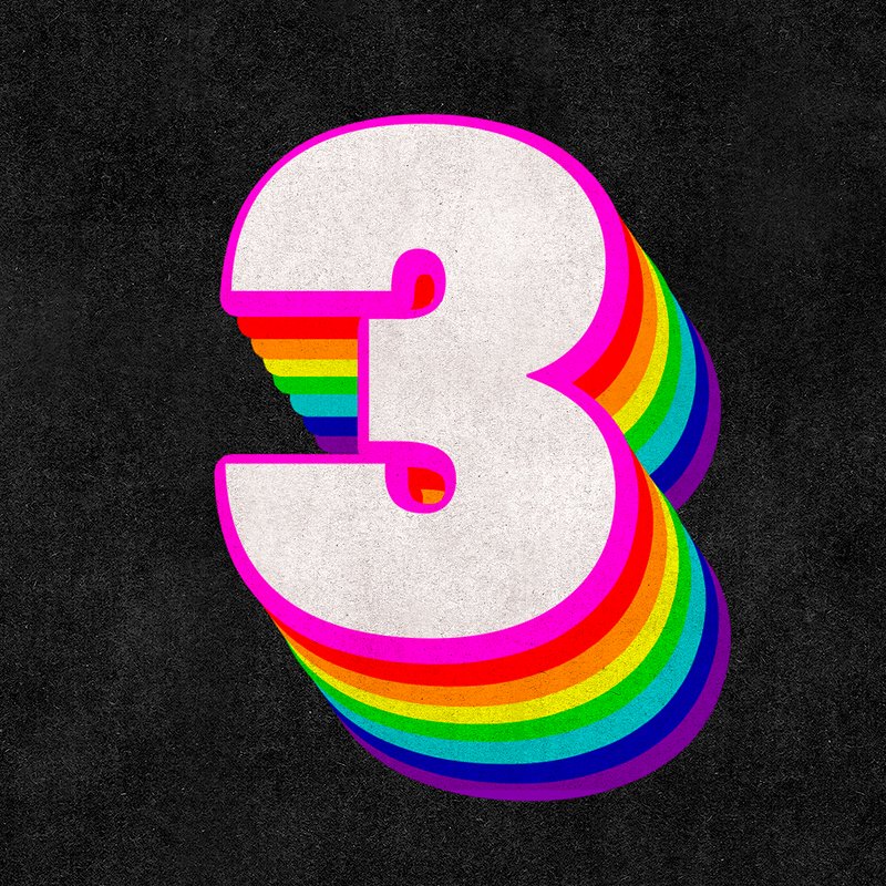Number three font psd 3d | Free PSD - rawpixel