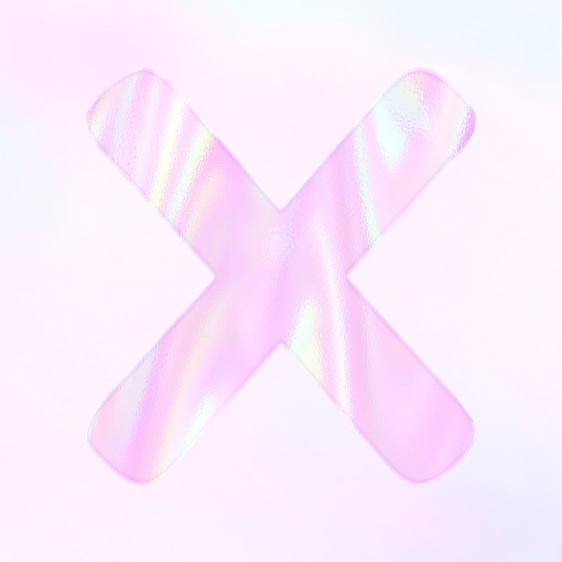 Letter X psd sticker shiny | Free PSD - rawpixel