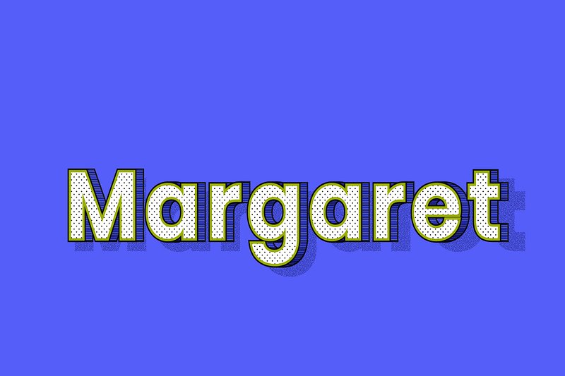 Margaret name lettering font shadow | Premium Photo - rawpixel