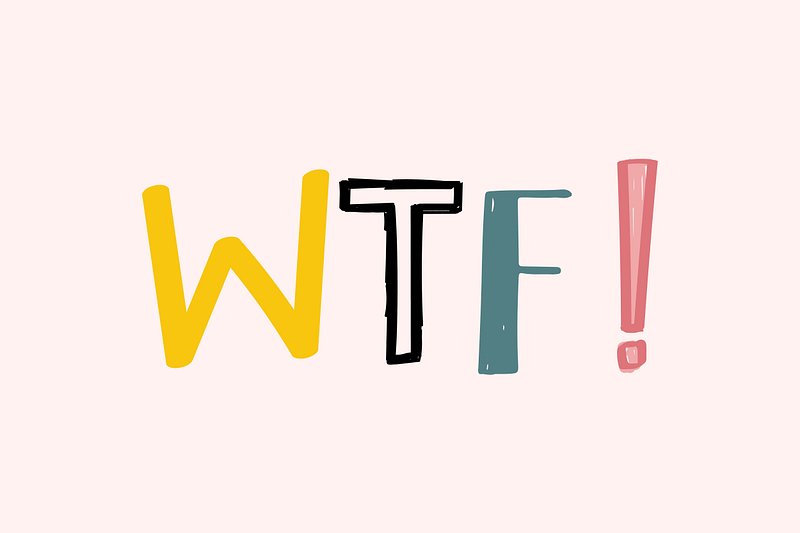 WTF! doodle typography vector for kids | Free Vector - rawpixel