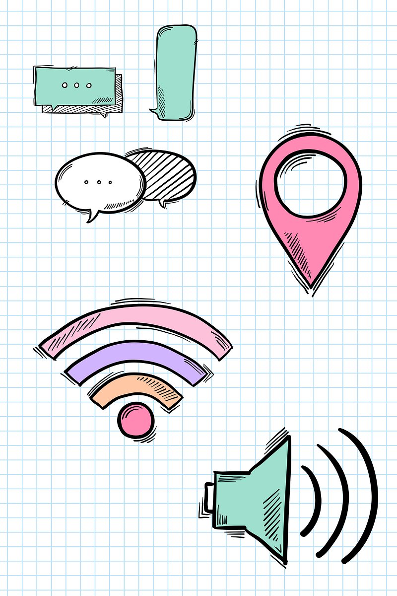 Funky digital media icon doodle | Free Photo - rawpixel