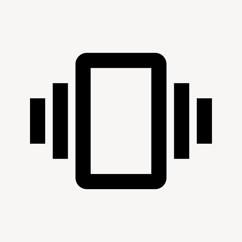 Vibration, notification icon, outlined style | Free Vector - rawpixel