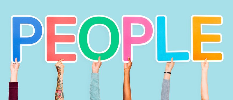 Hands holding the word people | Free Photo - rawpixel